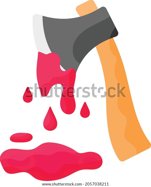 Blood Dripping Down Sharp Axe Concept Stock Vector (Royalty Free ...