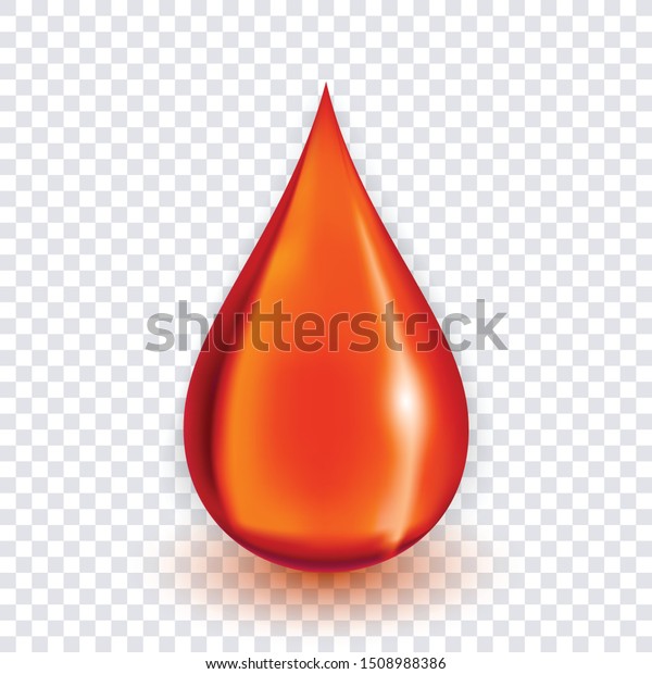 Blood Drop Isolated On Transparent Background Stock Vector (Royalty ...