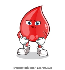 Blood Drop Sad Mascot Vector Cartoon Stock Vector (Royalty Free ...