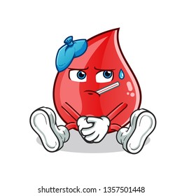 Blood Drop Sick Mascot Vector Cartoon Stock Vector (Royalty Free ...
