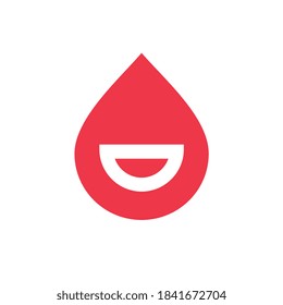 Blood Drop Smile Vector Logo Icon Stock Vector (Royalty Free ...