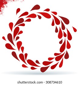 Blood Drops Circle Stock Vector (Royalty Free) 308734610 | Shutterstock