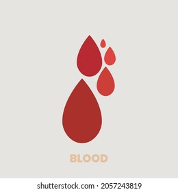 Blood Drops Symbol Vector Illustration Stock Vector (Royalty Free ...