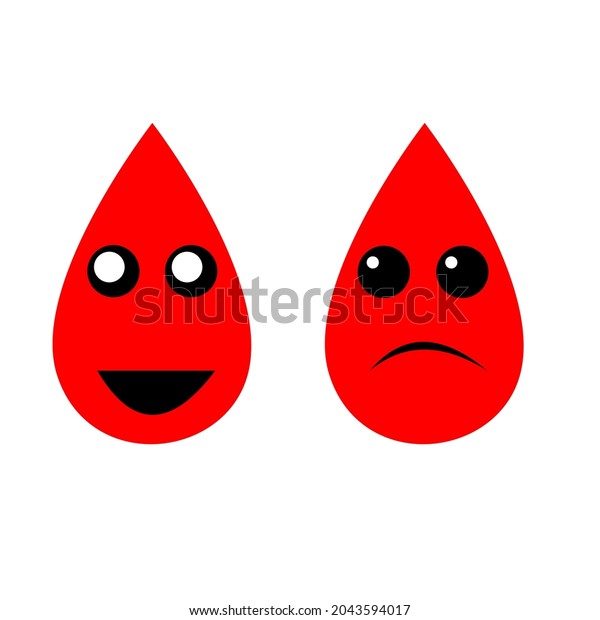 Blood Emoji Icon Set Blood Emoticons Stock Vector (Royalty Free) 2043594017