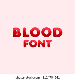 Blood Font Vector Template Design Illustration Stock Vector (Royalty ...