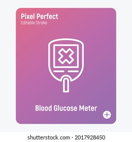 Blood Glucose Meter Negative Result On Stock Vector (Royalty Free ...