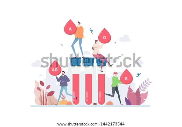 Blood Group Vector Illustration Concept Showing 库存矢量图（免版税）1442173544 ...