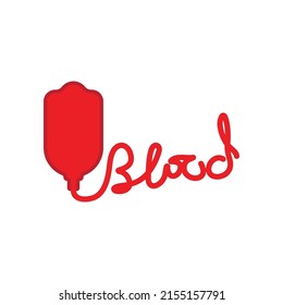 Blood Illustration Logo Vector Template Design Stock Vector (Royalty ...