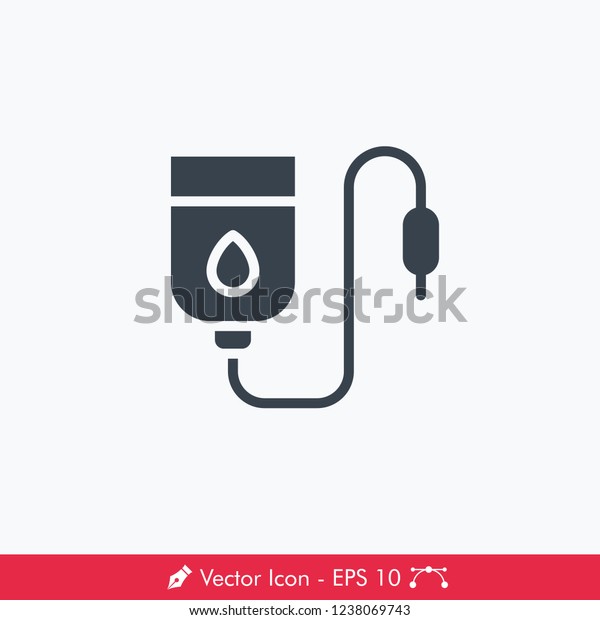 Blood Infus Transfusion Icon Vector Stock Vector (Royalty Free ...
