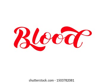 Blood Lettering Blood Donation Concept Vector: vector de stock (libre ...