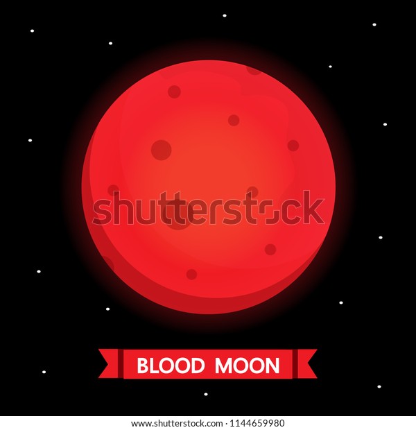 Blood Moon Cartoon Vector Design Stock Vector (Royalty Free) 1144659980 ...