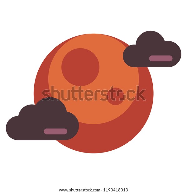 Blood Moon Cloud Vector Illustration Flat Stock Vector (Royalty Free ...