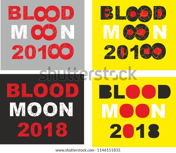 Blood Moon Graphic Design Vector Art: vector de stock (libre de ...