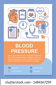Vektor Stok Blood Pressure Brochure Template Layout Flyer (Tanpa ...