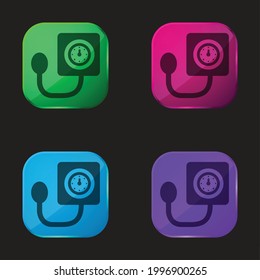 Blood Pressure Control Tool Four Color Stock Vector (Royalty Free ...
