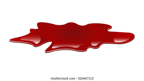 Blood Puddle Red Drop Blots Stain 스톡 벡터(로열티 프리) 395774401