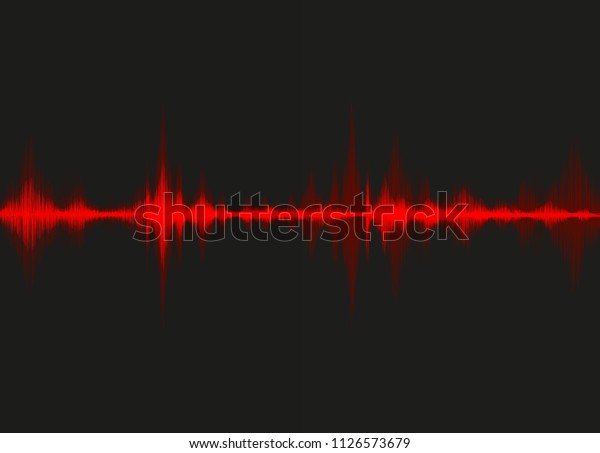 Blood Red Digital Sound Wave Low Stock Vector (Royalty Free) 1126573679 ...