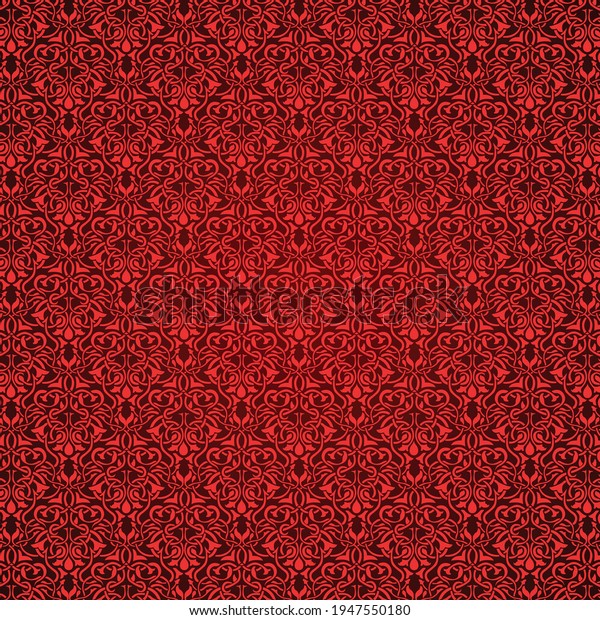 Blood Red Embroidery Pattern Textile Stock Vector (Royalty Free ...