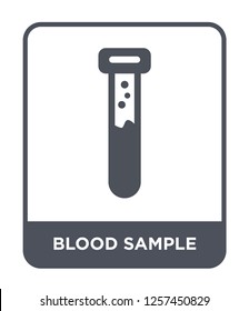 Blood Sample Icon Vector On White Stock Vector (Royalty Free ...