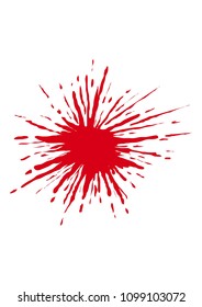 Blood Splash Vector Illustration Stock Vector (Royalty Free) 1099103072 ...