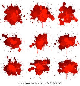 Blood Splat Collection Stock Vector (Royalty Free) 57462091 | Shutterstock