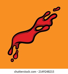 Blood Splatter Cartoon Vector Illustration Stock Vector (Royalty Free ...