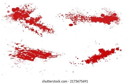 Blood Splatters Collection Vector Illustration Stock Vector (Royalty ...