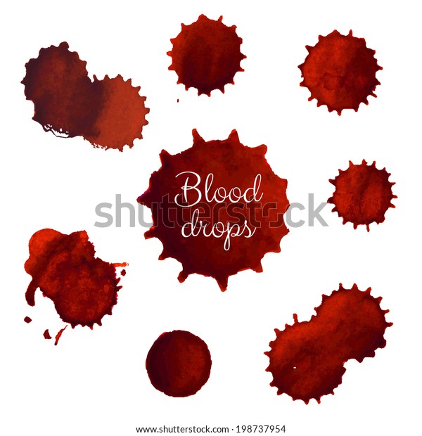 Blood Stains Big Set Vector Illustration Stock Vector (Royalty Free ...