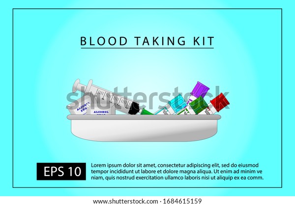 Blood Taking Kit Vector Syringe Needle Stock Vector (Royalty Free ...