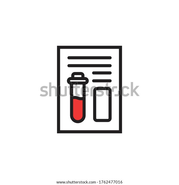 Blood Test Icon Design Isolated On Stock Vector (Royalty Free ...