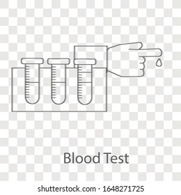 Blood Test Icon On Transparency Background Stock Vector (Royalty Free ...