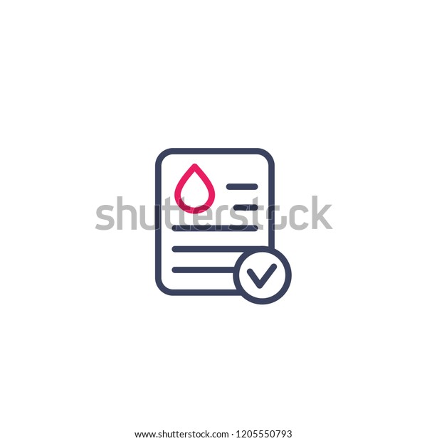 Blood Test Results Icon Linear Stock Vector (Royalty Free) 1205550793 ...