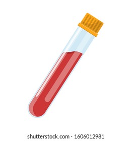 Vector Image Blood Tube Closed Black Stock Vector (Royalty Free ...