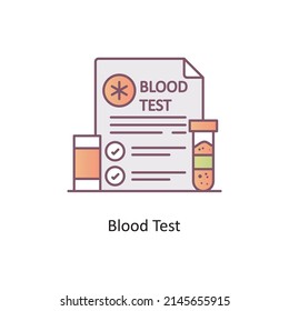 Blood Test Vector Filled Outline Icon Stock Vector (Royalty Free ...