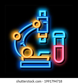 Blood Tests Under Microscope Neon Light Stock Vector (Royalty Free ...