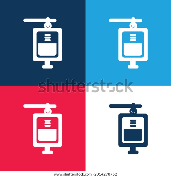 Blood Transfusion Blue Red Four Color Stock Vector (Royalty Free ...