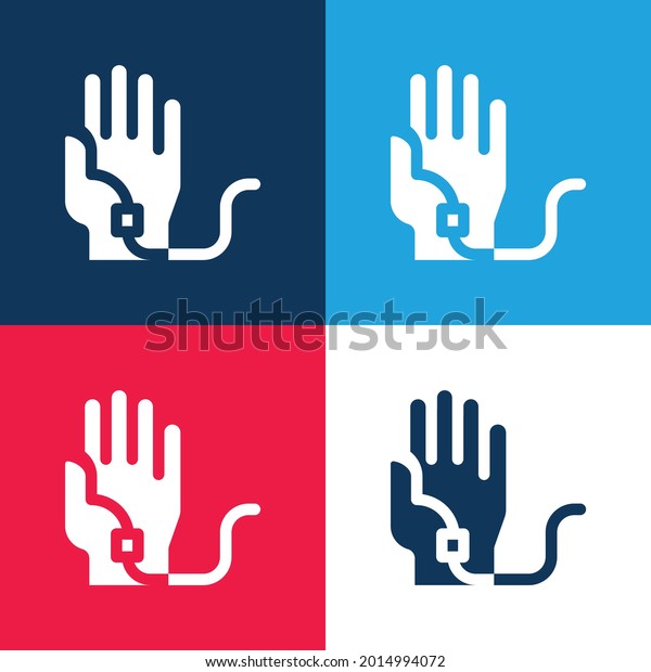 Blood Transfusion Blue Red Four Color Stock Vector (Royalty Free ...