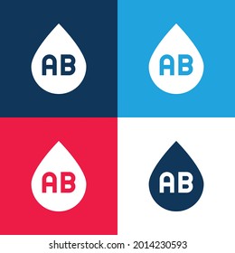 Blood Type Blue Red Four Color Stock Vector (Royalty Free) 2014230593 ...