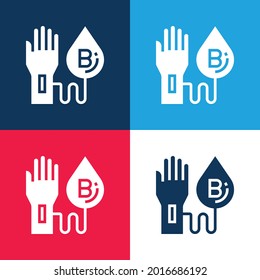 Blood Type Blue Red Four Color Stock Vector (Royalty Free) 2016686192 ...
