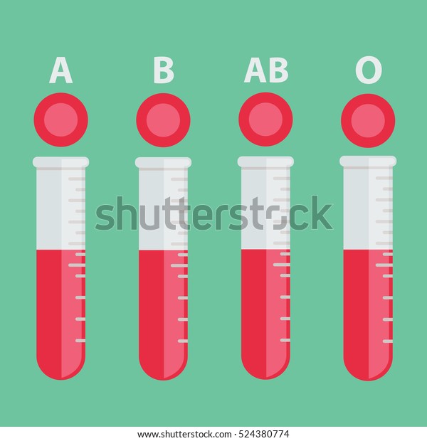 Blood Types Human Blood Grouped Into Stock Vector (Royalty Free ...