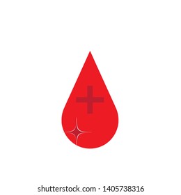 Vektor Stok Blood Vector Icon Red Drop Symbol (Tanpa Royalti ...