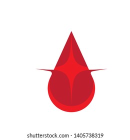 Blood Vector Icon Red Drop Symbol Stock Vector (Royalty Free ...