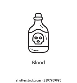Blood Vector Outline Icon Design Illustration Stock Vector (Royalty ...