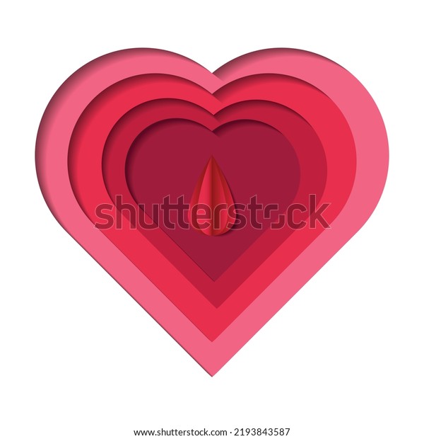 Blood Vector Paper Cut Papercut Red Stock Vector (Royalty Free ...