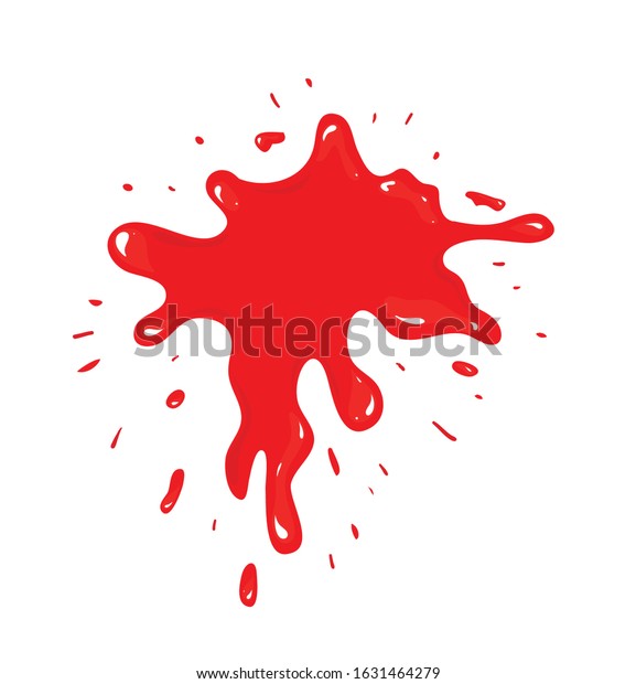 Bloody Blob Splashes Drops Vector Illustration Stok Vektör (Telifsiz ...