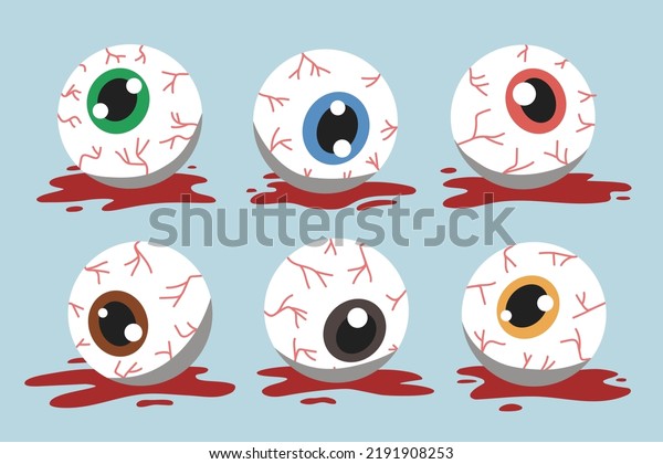 Bloody Eyeballs Cartoon Vector Art Stock Vector (Royalty Free ...