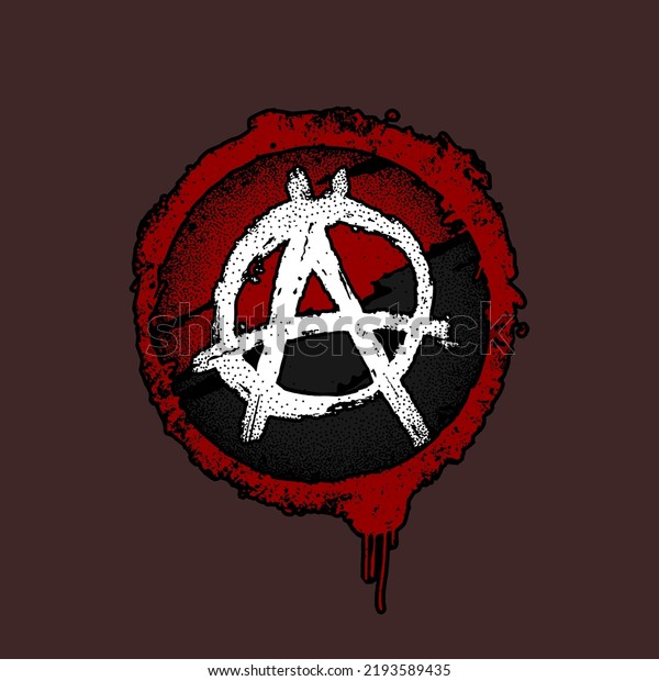 Bloody Flag Anarchy Antifa Iconic Style Stock Vector (Royalty Free ...