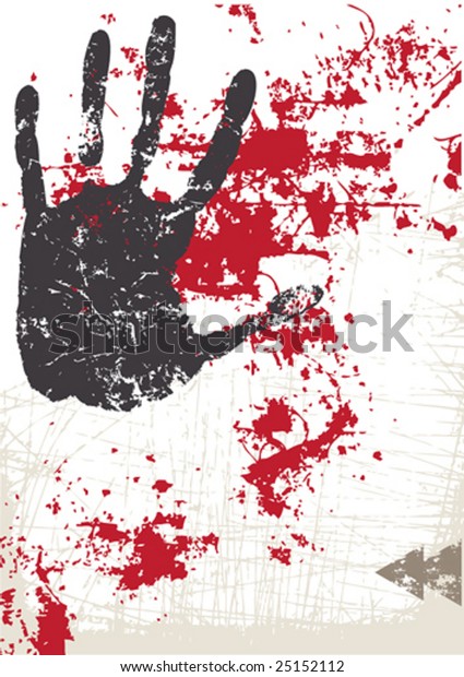 Bloody Hand Print Vector: เวกเตอร์สต็อก (ปลอดค่าลิขสิทธิ์) 25152112 ...