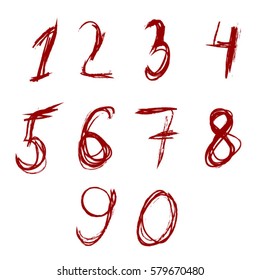 Bloody Numbers Hand Stock Vector (Royalty Free) 579670480 | Shutterstock