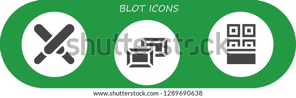 Blot Icon Set 3 Filled Blot Stock Vector (Royalty Free) 1289690638 ...